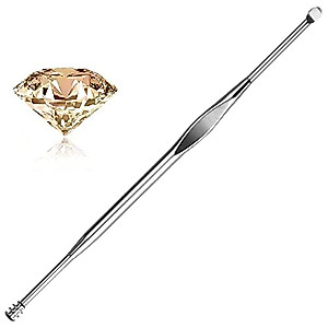 Xuke Tonsil Stone Removal Set Includes 1 Stainless Steel Tonsil Stone Removal Tool, 1 Tonsil Stone Remover with LED Light, 100 Long Swabs andStainless Steel Tongue Cleaner Scraper (small)