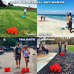 BucketBall | Beach Edition Combo Pack | Ultimate Beach, Pool, Yard, Camping, Tailgate, BBQ, Lawn, Water, Indoor, Outdoor Game – Best Gift Toy for Adults, Boys, Girls, Teens, Family