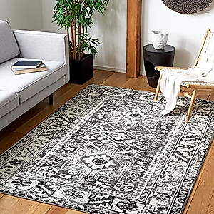 SAFAVIEH Vintage Hamadan Collection Area Rug - 9' x 12', Blue & Grey, Oriental Traditional Persian Design, Non-Shedding & Easy Care, Ideal for High Traffic Areas in Living Room, Bedroom (VTH211N)
