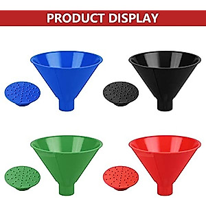 Milukon Magical Car Ice Scraper, 4 Packs Ice Scrapers for Car Windshield Round Cone Ice Scrapers 2 in 1 Multifunctional Snow Brush Magical Ice Scrapers with Funnel Car Snow Removal Shovel Tool