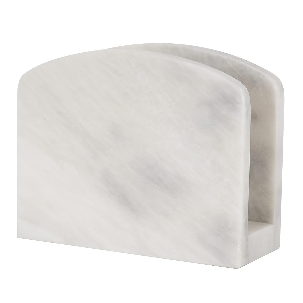 Radicaln Marble Napkin Holder White 6.5"x5.5" Inch Dining Table Handmade Napkins Holder - Simple Modern Home & Kitchen Paper Towel Holder Countertop - Used as Utensil Holder, Home Décor & Bar Napkins
