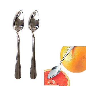 rik rik Set of 1 Grapefruit Knife & 2 Grapefruit Spoons Stainless Steel, Serrated Edges