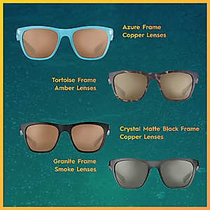 Flying Fisherman Men's Fowey Polarized Sunglasses, Tortoise Frames/Amber Lenses, Medium