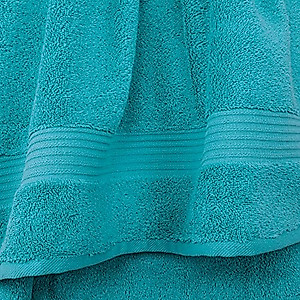 Cotton Paradise 6 Piece Towel Set, 100% Turkish Cotton Soft Absorbent Towels for Bathroom, 2 Bath Towels 2 Hand Towels 2 Washcloths, Aqua Blue Towel Set