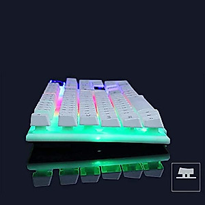 CNGY Keyboards Illuminated Keyboard And Mouse Set Gaming Machinery Wired Keyboard Mouse Set Photoelectric Backlight PC Mute Gaming Keyboard Set For Gaming