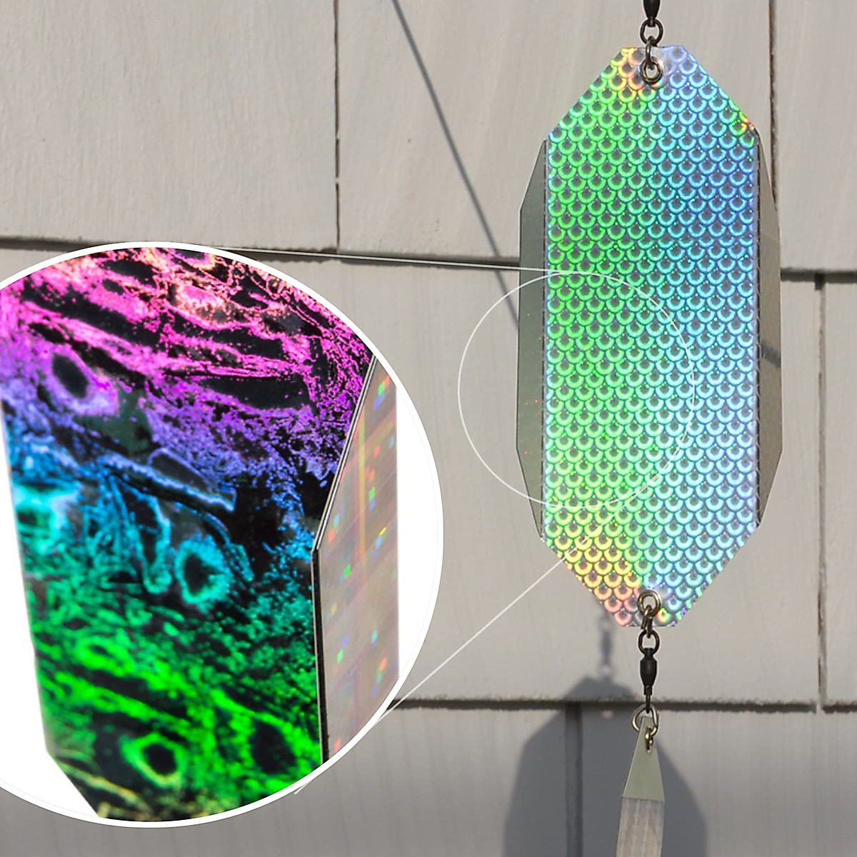 Bird Barrier The Intimidator - Professional Grade Bird Deterrent w/Wind-Twisting Scare Rods - Motion-Activated Woodpecker Deterrent w/Reflective Discs - Scare Device Keeps Birds from Building Nests