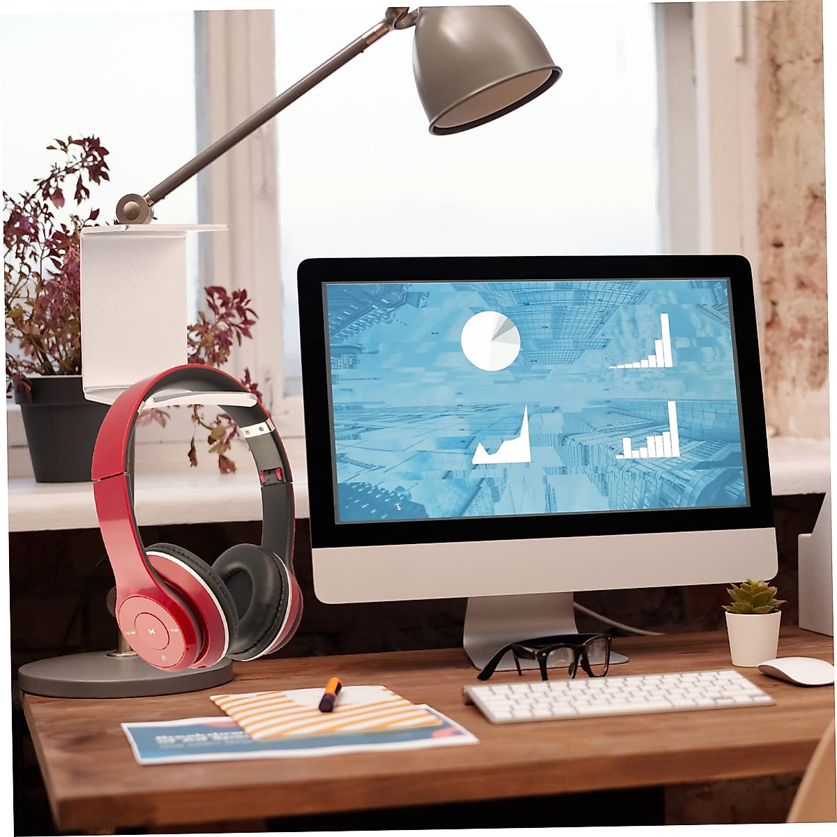 UKCOCO Sturdy and Sturdy Headset Stand Aluminum Alloy Brackets for Gaming Headphones Prevent Scratches