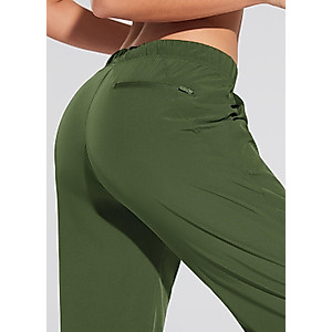 BALEAF Women's Lightweight Capris Joggers Running Hiking Shorts Quick Dry Sun Protection Pockets Blue Medium