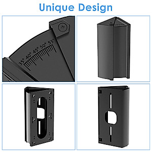RIOVO Adjustable 30 to 55 Degree Doorbell Angle Mount Compatible with Video Doorbell 1st / 2st / 3st / 4st / (2020 Release), Replacement Angle Adjustment Adapter Mounting Bracket Wedge Kit