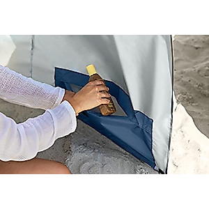 Sport-Brella Premiere UPF 50+ Umbrella Shelter for Sun and Rain Protection (8-Foot, Blue)