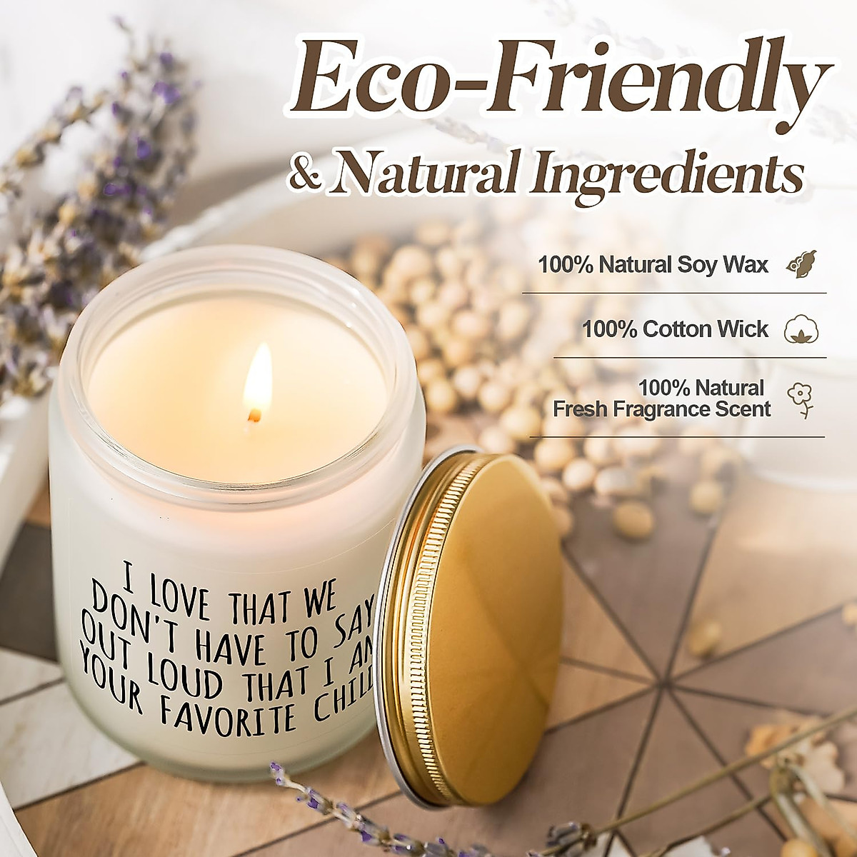 Gifts for Mom Dad from Daughter Son, Funny Mothers Day Gifts, Fathers Day Birthday Christmas Gift for Grandma Aunt Nana Bonus Mom Mother in Law, Unique Valentines Present, Lavender Scented Candle