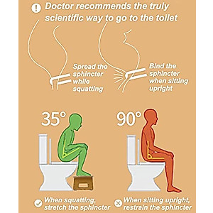 Foldable Toilet Potty Stool for Adults, 7" Healthy Squatting Posture Toilet Poop Stool, Bathroom Anti-Slip Toilet Assistance Step Stool, Fold Design Christmas Decor Portable Travel Poop Stool.(Grey)