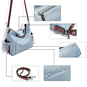 BOSTANTEN Genuine Leather Hobo Handbags bundle Leather Wallets for Women