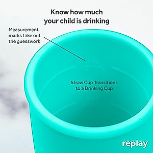Re-Play Silicone Straw Cup for Toddlers - 8oz - Aqua