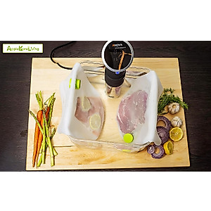 Revolutionize Sous Vide Cooking with AppleKoreLiving Sous Vide Reusable Silicone Bags | Set of 2 Large BPA Free Bags | Thinner and More Flexible than other Reusable Vacuum Seal Bags