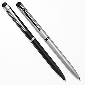 BoxWave Stylus Pen for Panasonic Toughbook CF-C2 (Stylus Pen by BoxWave) - Meritus Capacitive Styra, Capacitive Stylus with Ballpoint Pen for Panasonic Toughbook CF-C2 - Jet Black
