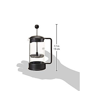 Bodum 12 oz Brazil French Press Coffee Maker, High-Heat Borosilicate Glass, Black - Made in Portugal