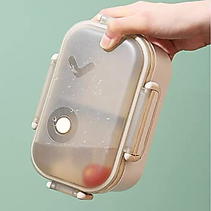 Tinaforld Large Salad Container for Lunch - Better Adult Bento Lunch Box 1000ML,3-Compartment Tray 2-layer, Stackable, BPA-Free