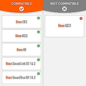 WC Wicked Cushions Replacement Ear Pads for Bose On-Ear 2 (OE2 & OE2i) Headphones - Earpads for Bose SoundTrue & SoundLink On-Ear (OE) Headphones - Softer Leather, Luxury Memory Foam, Added Thickness