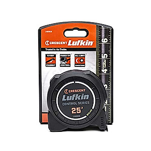 Crescent Lufkin 1-3/16 x 25' Command Control Series Black Clad Tape Measure - L1025CB