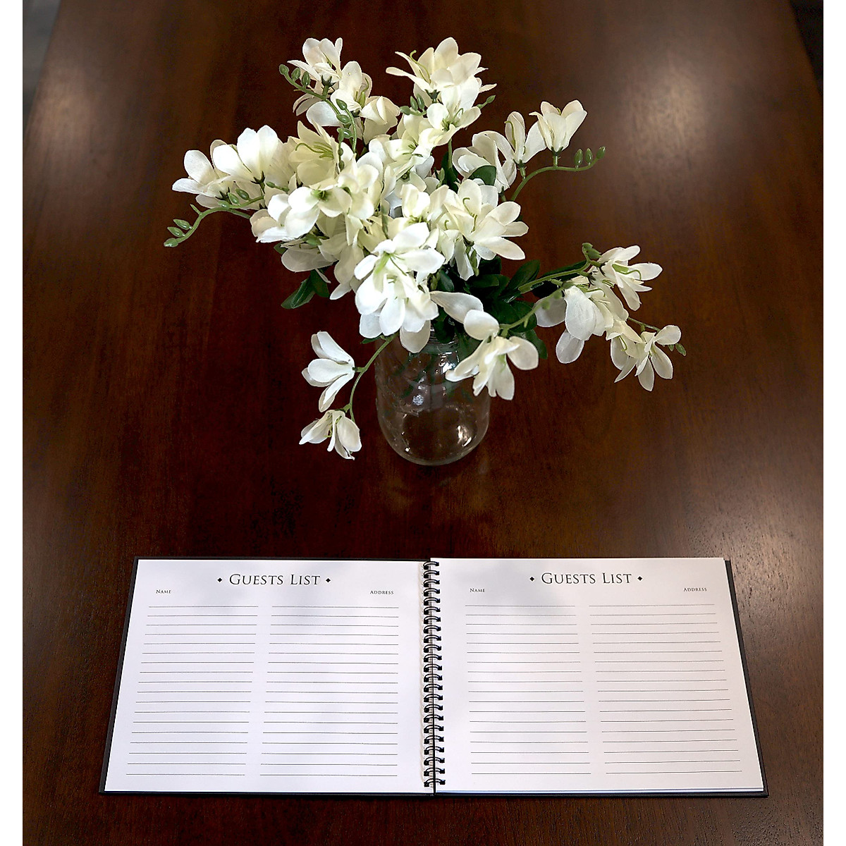 Iconikal Hardcover 1,260 Name Guestbook, Charcoal, 10 x 8 inches Record Guests Names Address Contact Information from Special Occasions