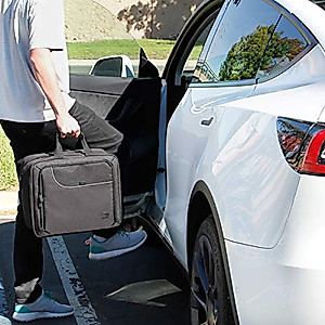 USA Gear XL Magic The Gathering MTG Deck Box Travel Case - Large MTG Card Storage Bag with Padded Shoulder Strap, Customizable Interior, Weather Resistant - Fits Deck Boxes & Sleeved Cards - Black