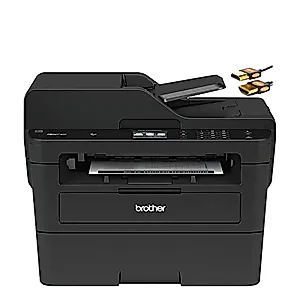 Brother MFC-L27 50DW Series Compact Monochrome Wireless All-in-One Laser Printer - Print Copy Scan Fax - Mobile Printing - NFC Printing - Auto Duplex Printing - ADF - Print Up to 36 ppm + HDMI Cable