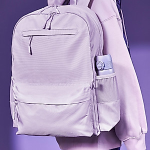 ION8 Vacuum Insulated Steel Water Bottle, 500 ml/18 oz, Leak Proof, Easy to Open,Secure Lock, Dishwasher Safe, Fits Cup Holders, Carry Handle, Scratch Resistant, Durable Stainless Steel, Light Purple