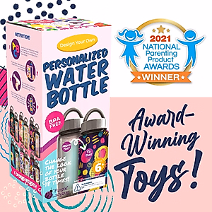 PURPLE LADYBUG Decorate Your Own Water Bottle Kits for Girls Using Shrink Wrap - Fun 6 7 8 Year Old Girl Gifts Idea, Birthday Gift for 11+ Year Old Girl, Arts and Crafts for Kids Ages 8-12