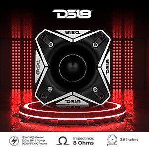 DS18 PRO-TWX3.8TI 3.8" Super Bullet Tweeter 250 Watts 1.5" Titanium 8-Ohm Vc, Super Bullet Compression Tweeter - Single