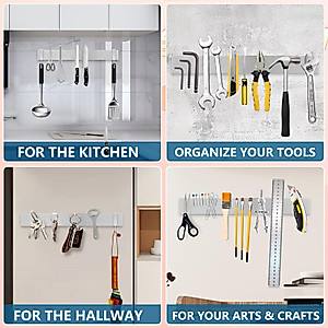 Magnetic Knife Strips(15 Inch X Set Of 2) Magnetic Knife Storage Strip, Knife Holder, Knife Strip, Kitchen Utensil Holder, Tool Holder, Multipurpose Magnetic Knife Rack (stainless steel, 1pcs.)