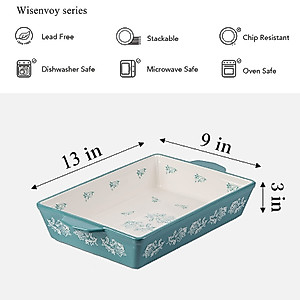 Wisenvoy Casserole Dish Baking Dish Ceramic Lasagna Pan Bakeware Sets Baking Dishes 13x9 Baking Dish Baking Dish Set
