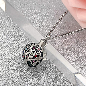 MUERDOU Family Tree of Life Cremation Jewelry I Love You to The Moon and Back Urn Necklaces for Ashes Keepsake Holder Memorial Necklace Pendant