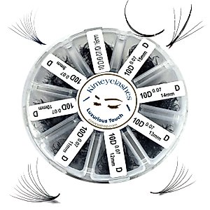 1000 Premade volume fans Mixed lengths 9-16mm loose Fans C, D Curl. Handmade eyelash extensions supplies Russian volume lash promade fan 4D 5D 6D 7D 8D 9D 10D (Curl D, 4D - 0.07)