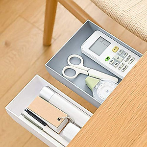 FOOF KOVIIOL Under Desk Drawer,Slide Out Small Attachment Standing Desk Hidden Self Adhesive Stick Drawer Desk Pencil Drawer Organizer And Storage For Desktop 2 Pack