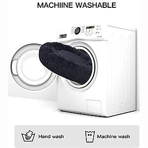 Geizire Cat Bed Dog Bed for Cats, Small Dogs, Washable Donut Calming Round,Soft Fluffy Warm and Cozy Anti Anxiety Cuddler, Joint-Relief Pet Bed (Medium, Green)