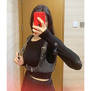 Punk Waist Harness Belt Fashion Body Chain Black Goth Rave Adjustable Body Jewelry for Women and Girls