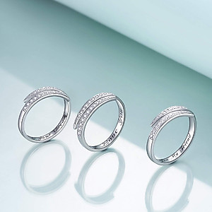 AXELUNA 925 Sterling Silver Sister Ring Adjustable My Sister My Friend Jewelry Gifts for Women