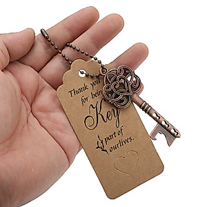 Xeternity-Made XMSound 100 PCS Key Bottle Opener, Wedding Favors Party Favors with Card Tag and Chain