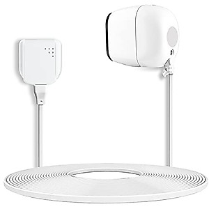 10FT Weatherproof Outdoor Charging Cable and Quick Charge 3.0 Power Adapter Compatible for Arlo Pro and Pro 2, Arlo GO, Other Home Camera (Micro USB), 1 Set, White