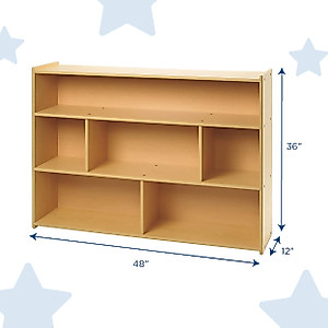 Children’s Factory Value Line Kids Bookshelf Organizer, 3-Shelf Classroom Bookshelf for Kids and Toddlers