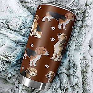 WmhrYpzhL Beagle Dog Travel Mug Dogs Coffee Cup Stainless Steel Insulation Tumbler with Lid For Home Office School Outdoor Gifts Beagle Dog-2