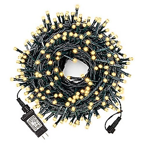 XUNXMAS Outdoor Christmas String Lights 300LED 106ft, Christmas Tree Lights with 8 Lighting Modes, Plug in Indoor Outdoor Twinkle Lights for Tree Garden Wedding Party Decoration, Warm White