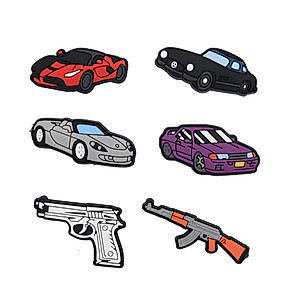 30 Pieces Sets Skull Face Shoe Cartoon Charms Horror Movie Anime Shoes Decorations Drawing Rainbow Shoes Accessories