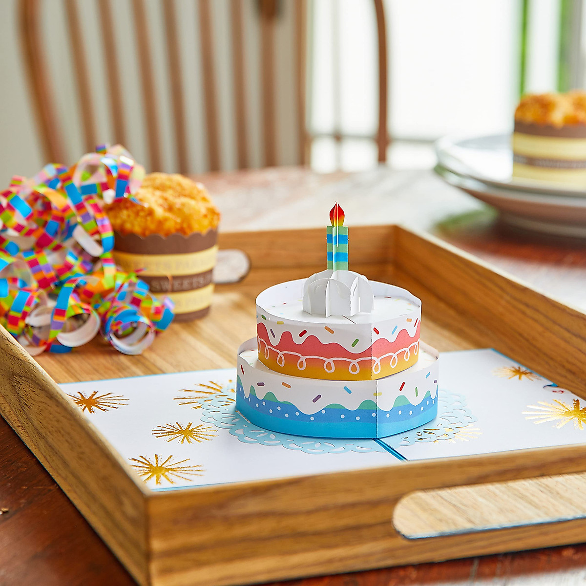 Lovepop Rainbow Birthday Cake Birthday Pop Up Card, 5x7-3D Birthday Greeting Card, Pop Up Birthday Card for Mom, Pop Up Birthday Cards for Kids, Celebration Cards