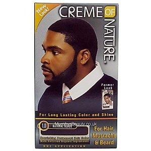 Cream of Nature Mens Hair Colour for Mustaches Beard Natural Black by Cream of Nature