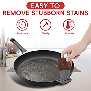 Pan Scraper, 10 Pcs Pot Scraper, Pan Scraper Plastic, Multifunctional Scraper Tool for Kitchen, Non-Slip, Food Safe, High Heat Resistant