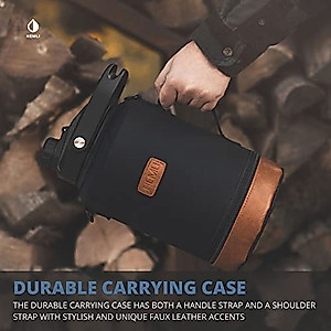 HEMLI One Gallon Water Bottle Insulated, 128 oz Insulated Stainless Steel Water Bottle, One Gallon Jug, Double Wall Vacuum-Sealed Insulated Beer Growler, with Carrying Case