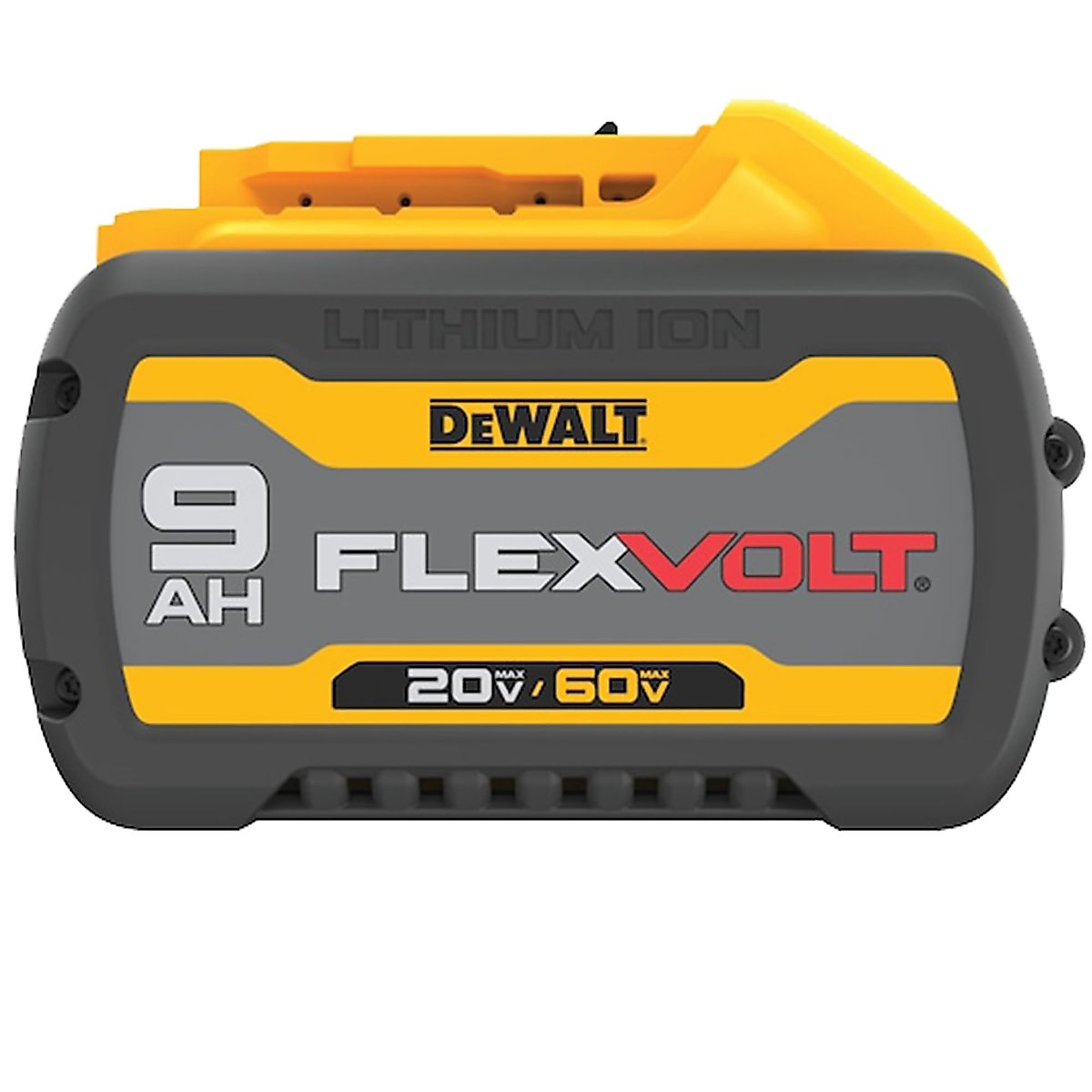 DEWALT FLEXVOLT 20V/60V MAX* DCB609 Battery, 9.0-Ah, 180-Watt Hours, Silicone Encapsulated Module, LED Charge Status, Bulk Packed