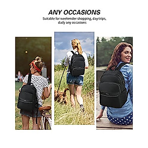 BRINCH Mini Backpack Purse for Women, Fashion Small Backpack with Multi-pocket Water Resistant Travel Backpack Casual Daily Daypack for Ladies Teen Girls